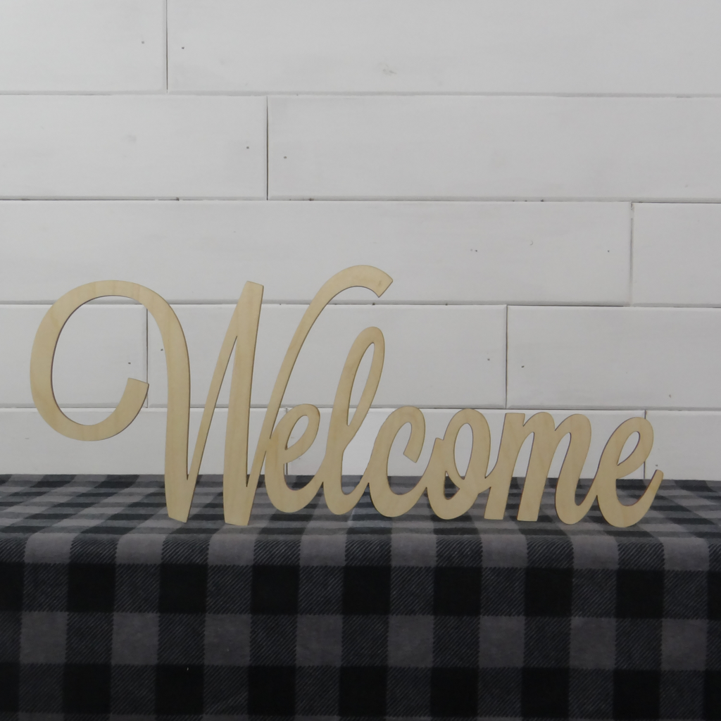 Wooden Welcome Cutout Sign - Craft Dealz™