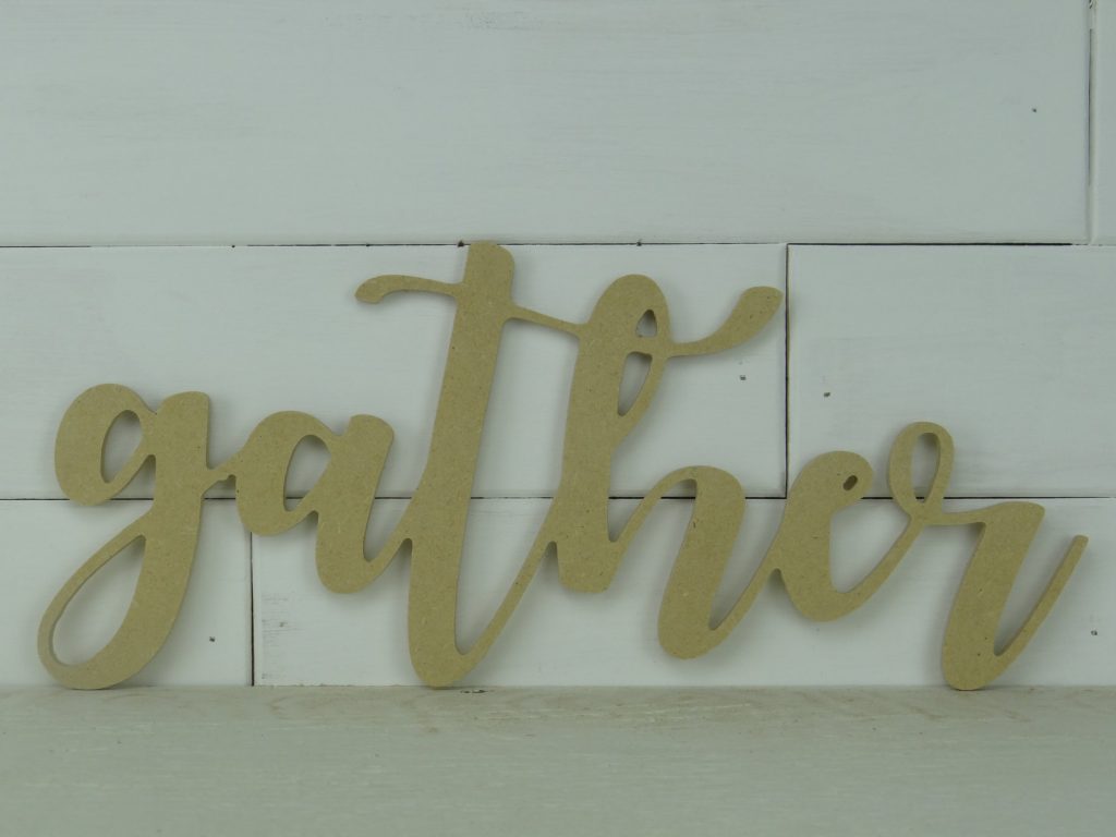Wood gather word - Hand Written Script - Craft Dealz