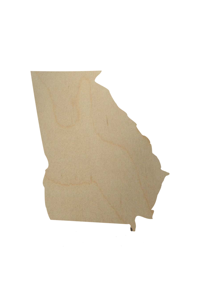 Wooden Georgia State Shape - Craft Dealz