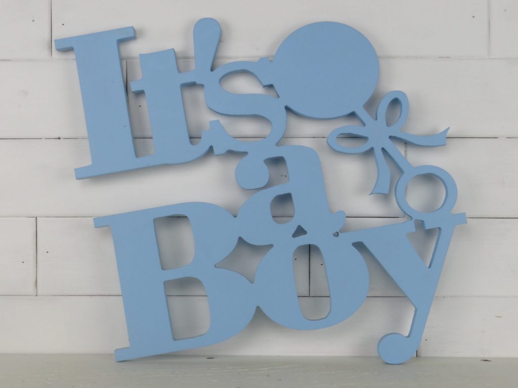 Wood It's a Boy words - Craft Dealz