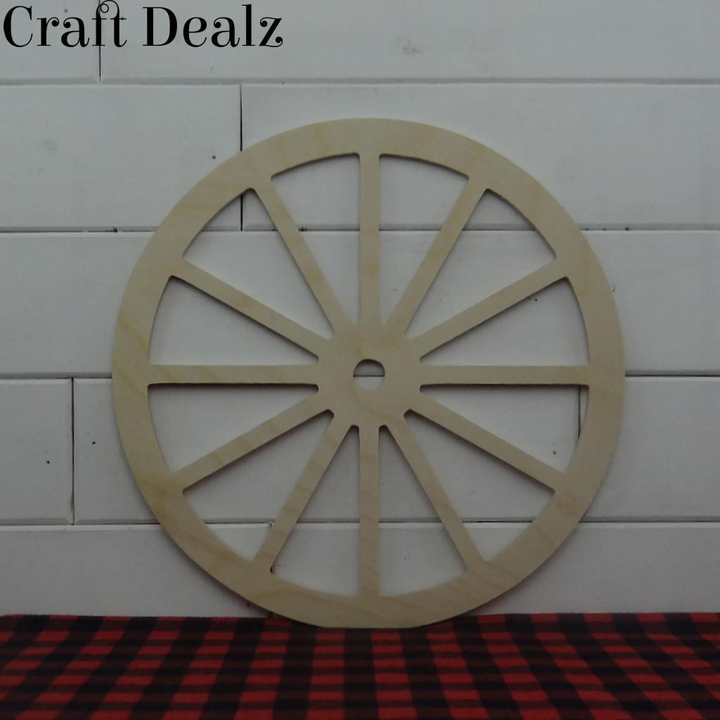 Wood Wagon Wheel Cutout - Craft Dealz