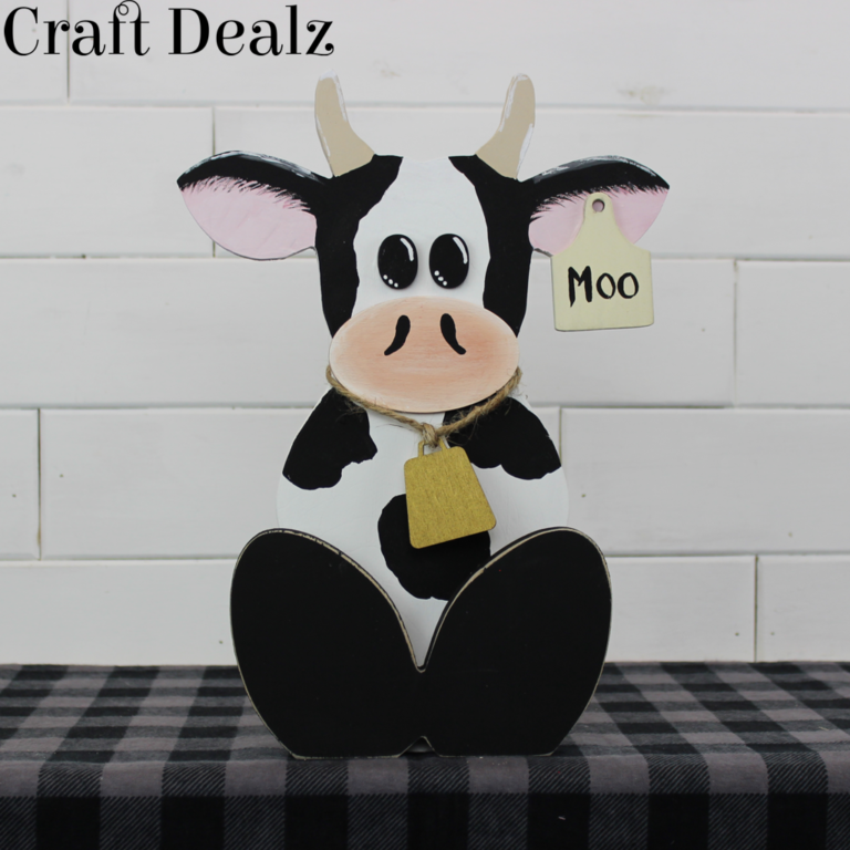 7 Piece Sitting Cow Cutout - Craft Dealz