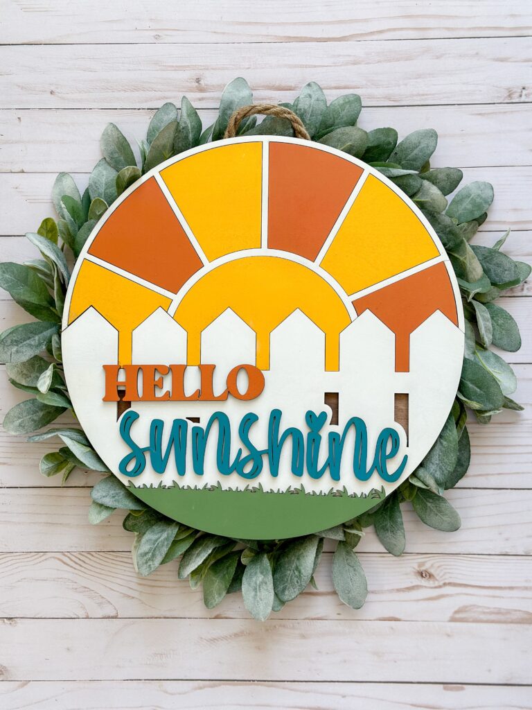 Hello Sunshine Picket Fence Overlay - Craft Dealz