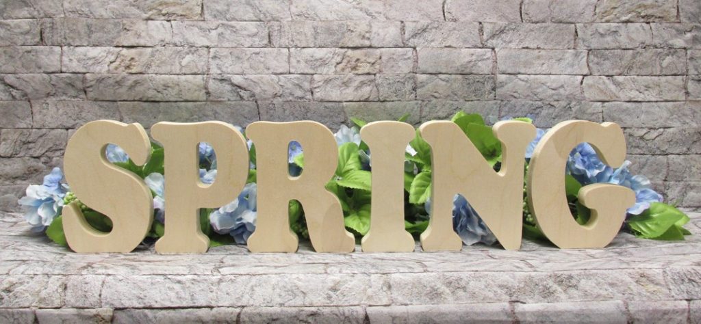 Wood SPRING Freestanding Word - Craft Dealz